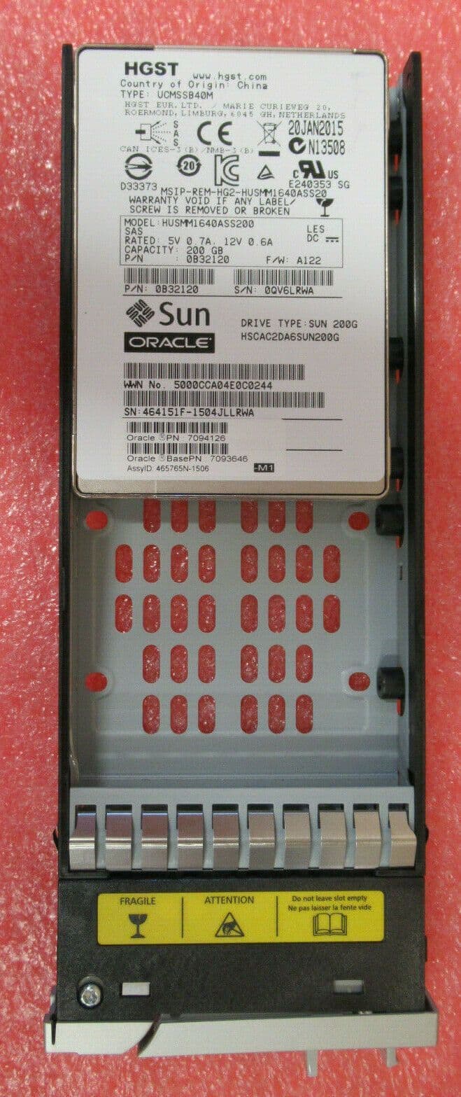 Oracle Sun 200GB 2 5" SAS 12Gbs MLC SSD Server Solid State Drive ...