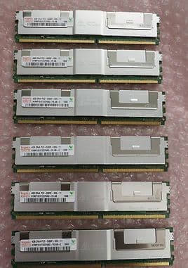 Original Dell 24GB 6 x 4Gb Memory Kit RAM for Poweredge 1950 2950 6950 ...