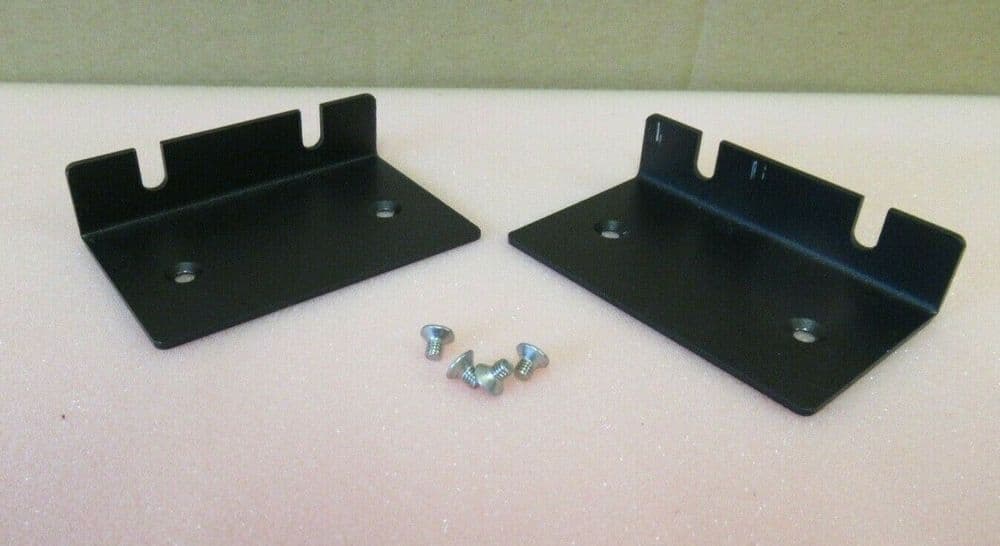 Pair Of Rack Mount Mounting Ears 2U Black With Screws