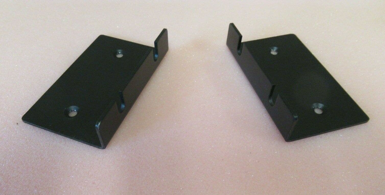 Pair Of Rack Mount Mounting Ears 2U Black With Screws