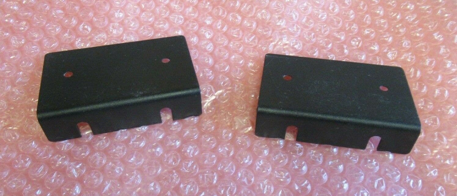 Pair Of Rack Mount Mounting Ears 2U Black Without Screws