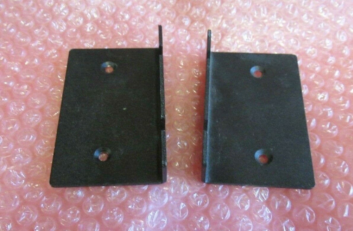 Pair Of Rack Mount Mounting Ears 2U Black Without Screws