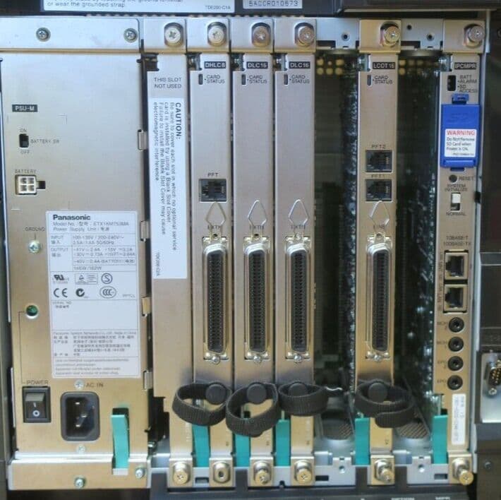 Panasonic KX-TDE100 Pure IP-PBX Phone System IPCMPR LCOT16 DHLC8 2x DLC16