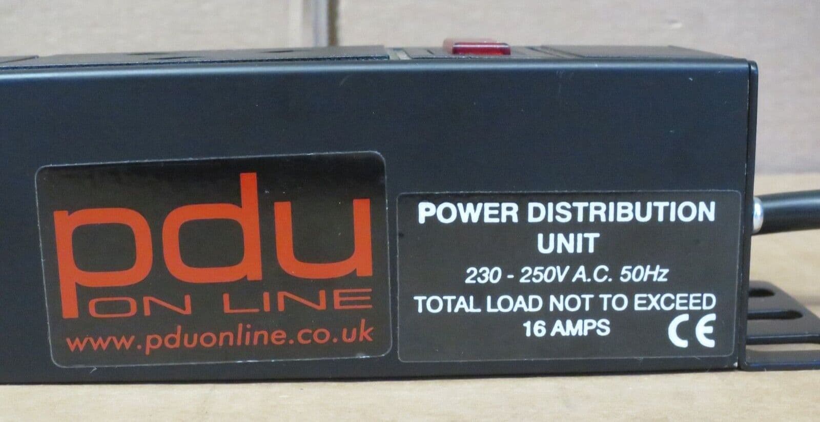 Pdu Online 5 Way Uk Socket 230 250v With Iec C14 Plug Power Distribution Unit 3m