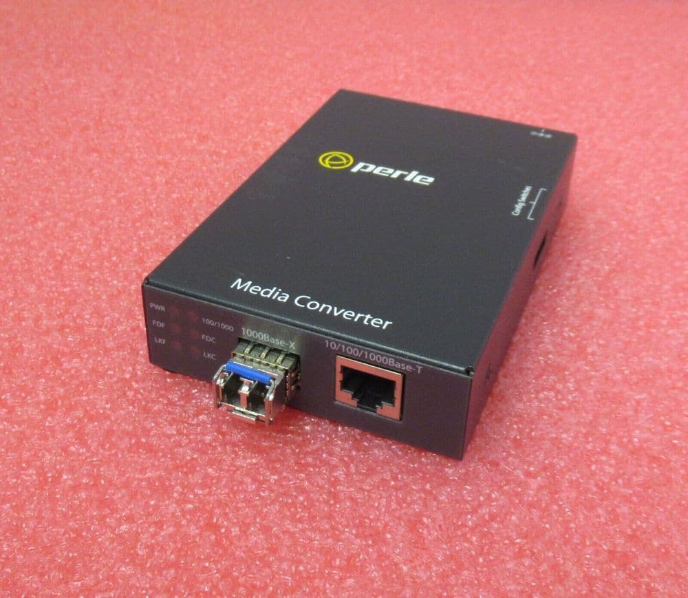 Perle Systems S-1110-SFP Optics Transceiver Network Media Converter Plus 1 x SFP