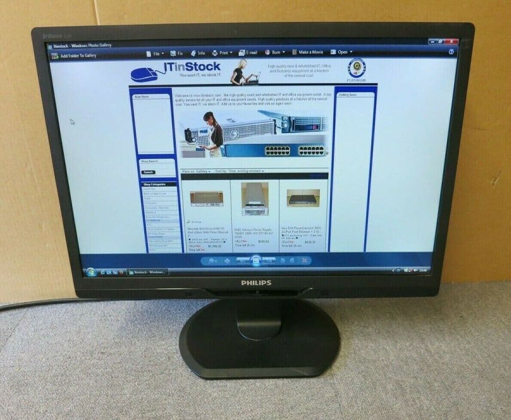 Phillips Brilliance 225B 225B2CB/00 22" LCD TFF LED Widescreen Monitor ...