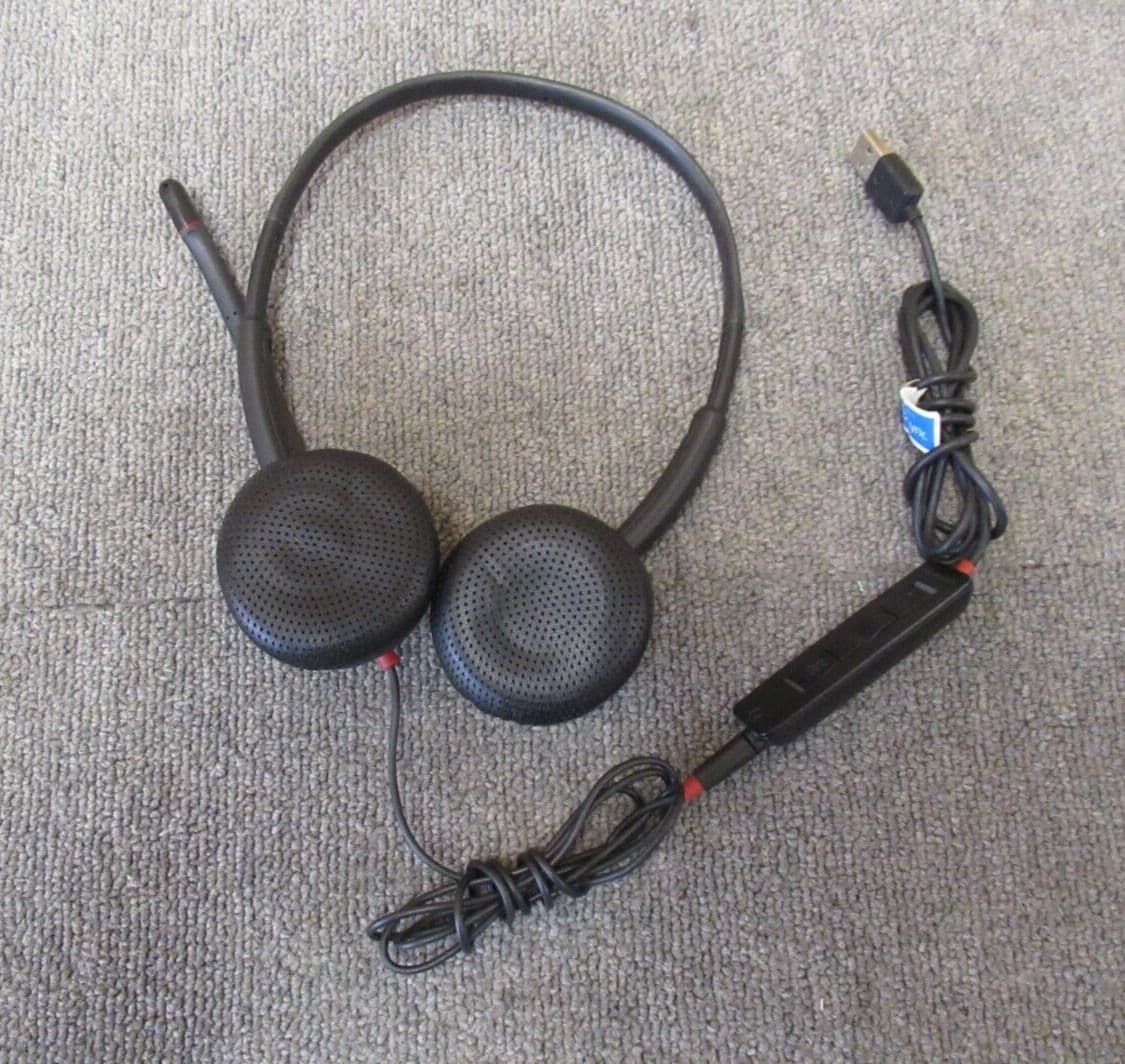 Plantronics 325T 300DA Blackwire Wired Binaural Stereo Headset With ...