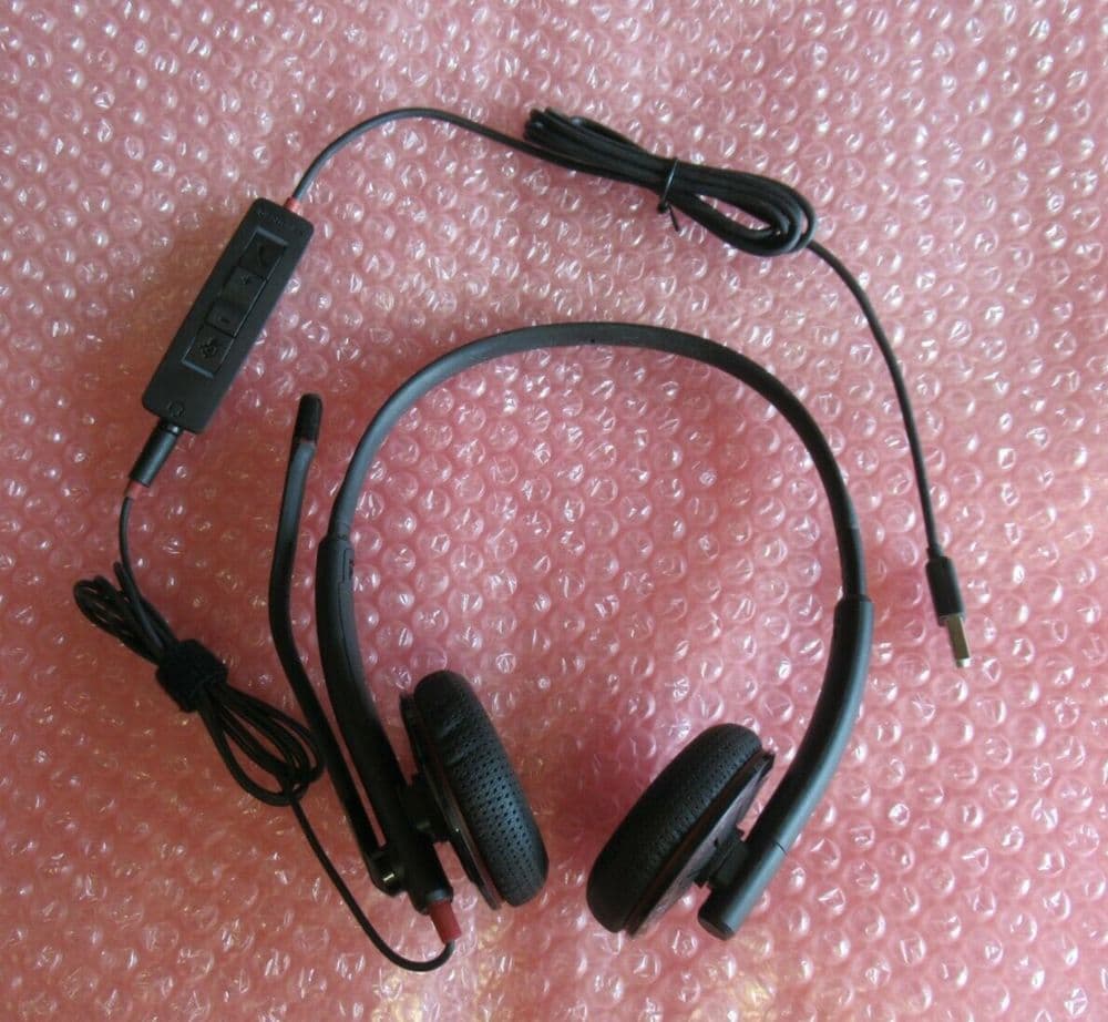 Plantronics Blackwire 300DA Black Wired Headset With Microphone