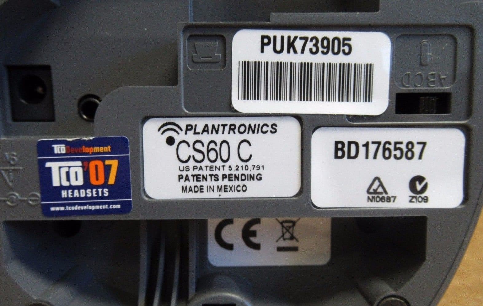 Plantronics CS60 C Cordless Headset and Charging Stand