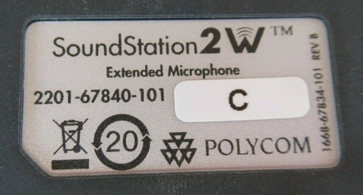 Polycom 2201-07840-101 Soundstation 2W Extended Dark Grey Microphone ...