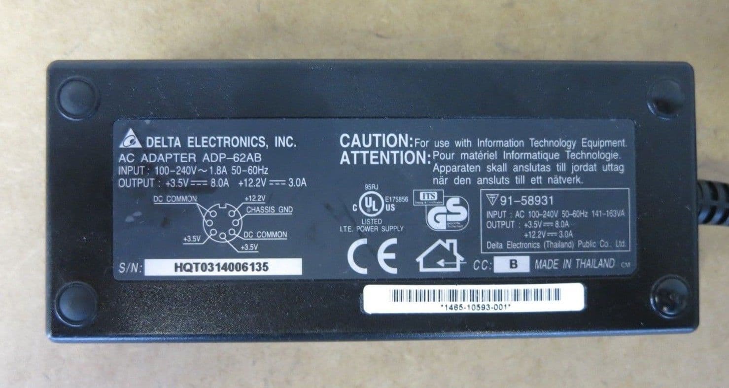 Polycom AC Power Supply Model ADP-62AB Adapter for ViewStation 7 Pin ...