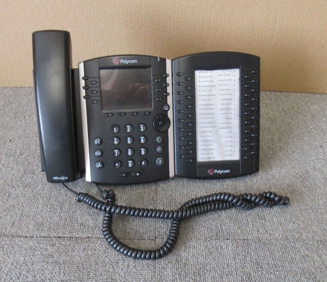 PolyCom VVX-410 2201-46186-001 IP Desk Phoe With Expansion Module 2201 ...