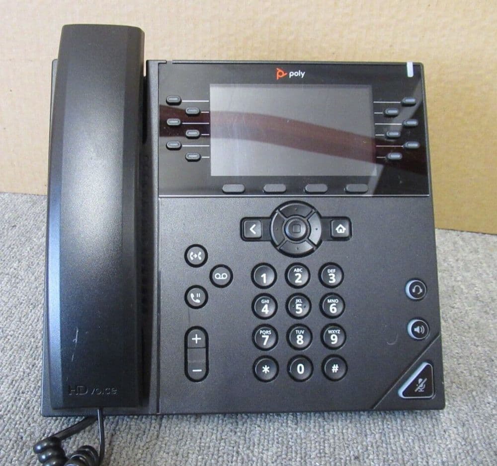 PolyCom VVX-450 2201-48840-001 12-Line Business Colour Display VoiP PoE ...