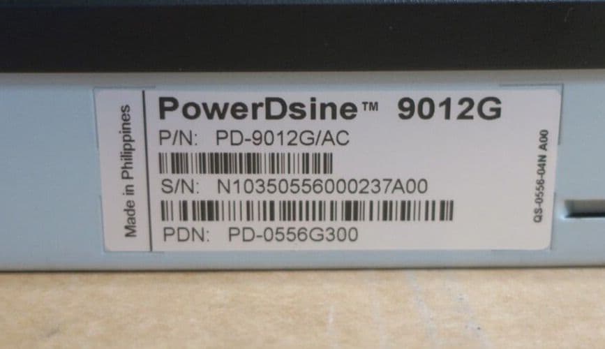 PowerDsine 9012G PD-9012G 12-Port Gigabit RJ45 PoE Unmanaged Midspan PD-9012G/AC