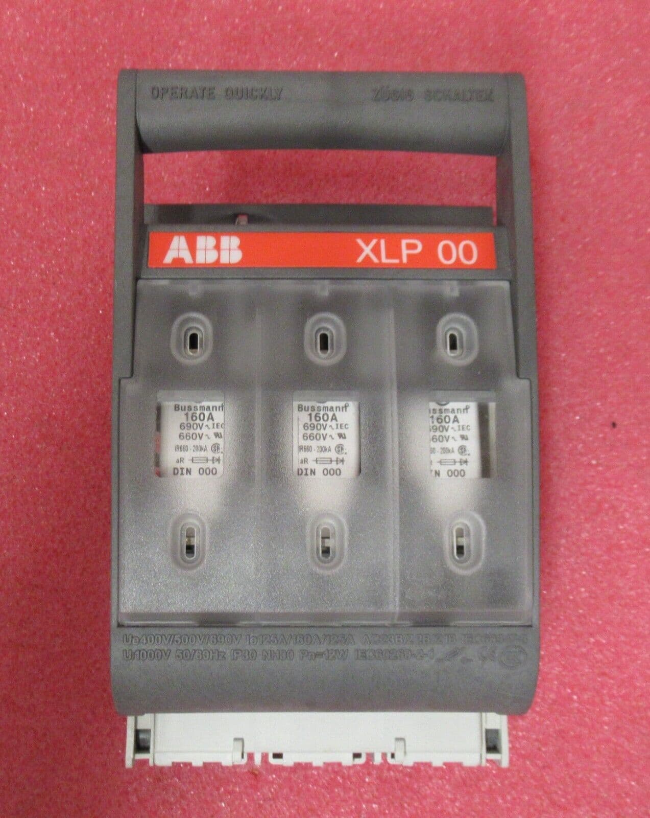 Powerwall ABB 1SEP101890R0001 XLP00 Fuse Switch Disconnector 3 Pole 160A