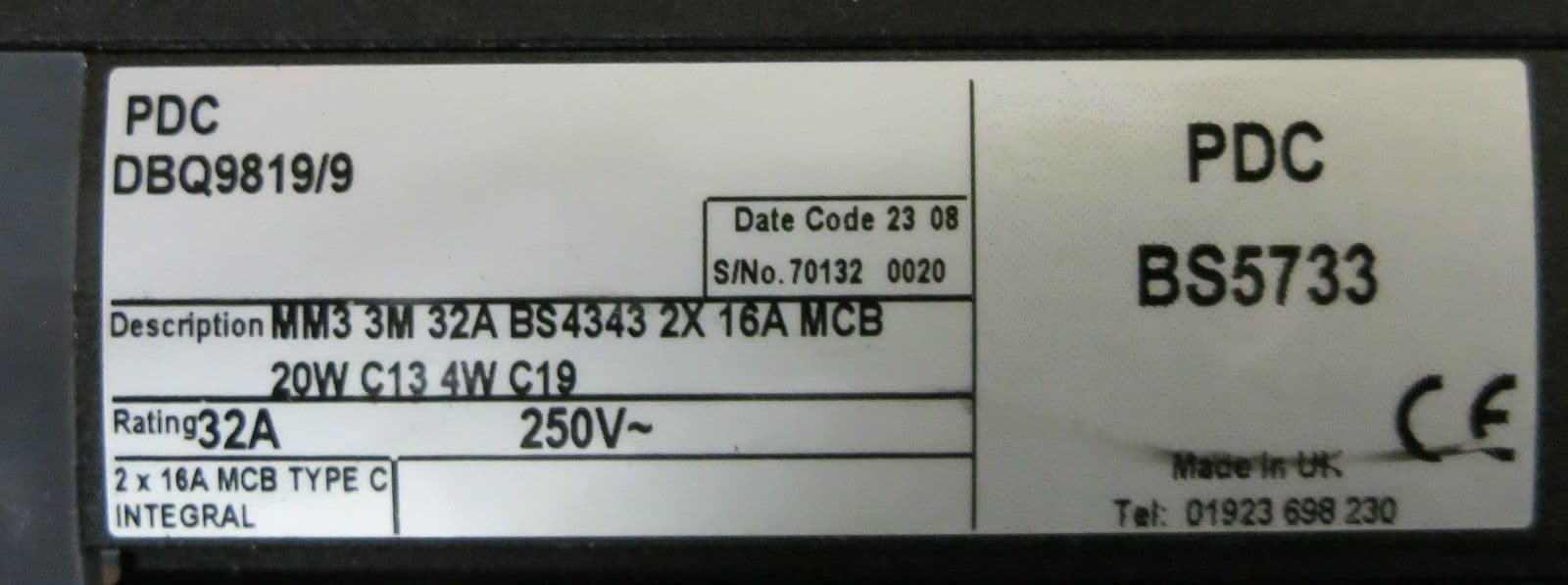 Prism 20 4 way socket - DBQ9819/9 Prism Data Cabinets PDC