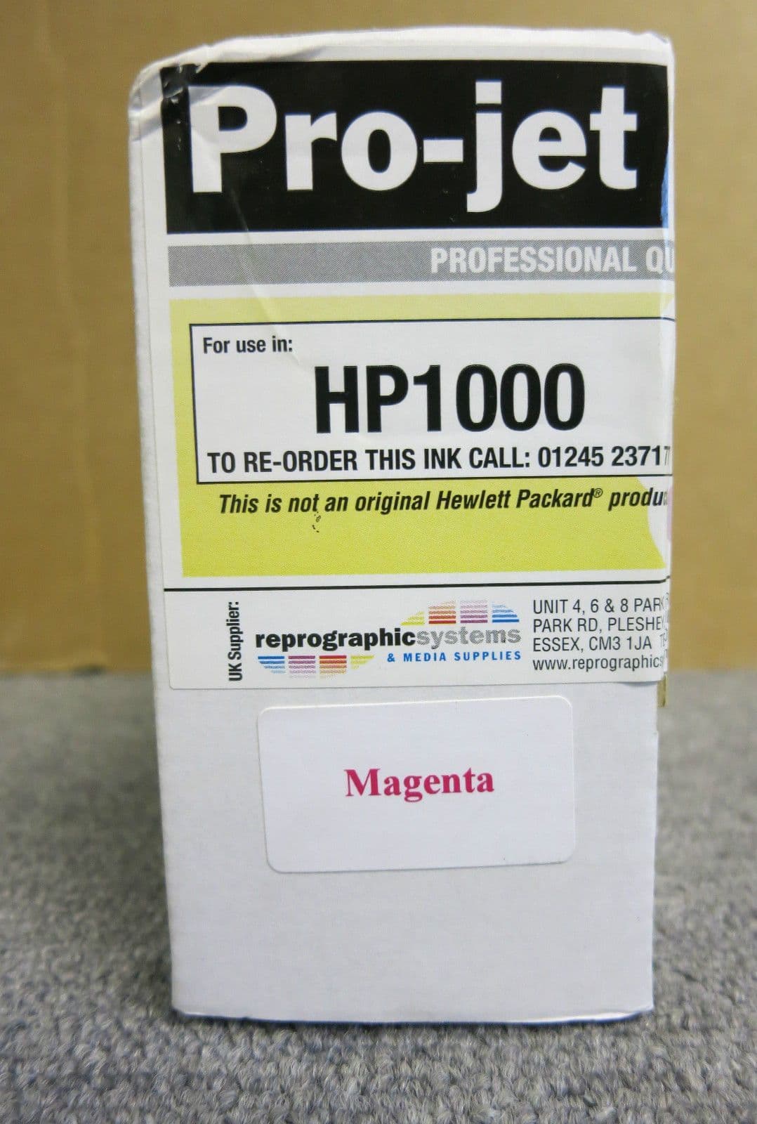 Pro-Jet Professional Quality Inks Cartridges Magenta For Use In HP1000
