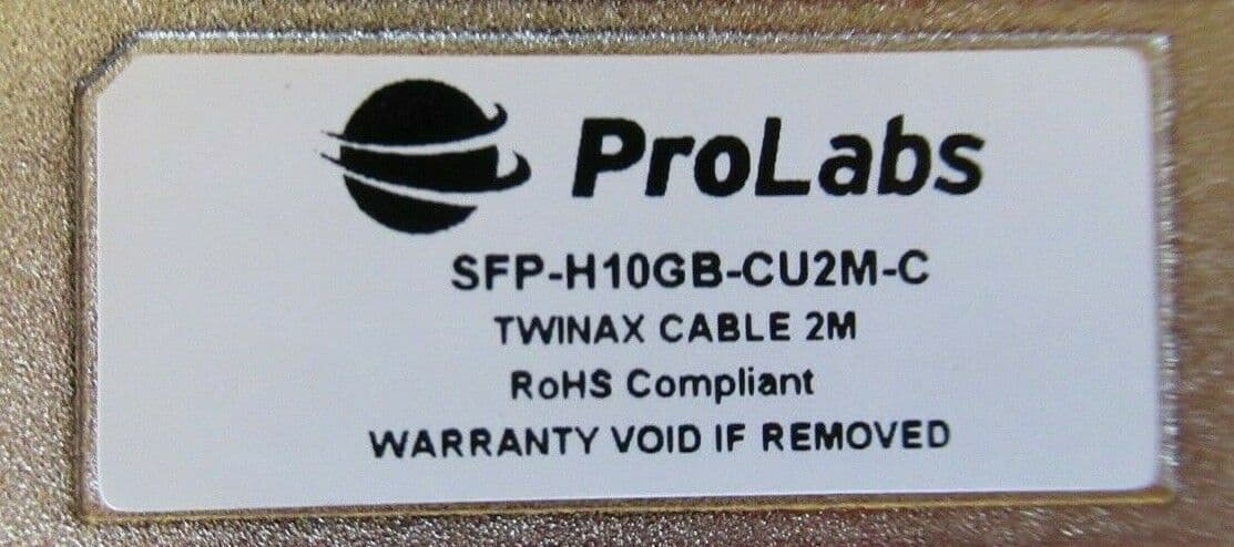 Prolab SFP-H10GB-CU2M-C 2M SFP Passive Direct Attach Copper DAC Cable