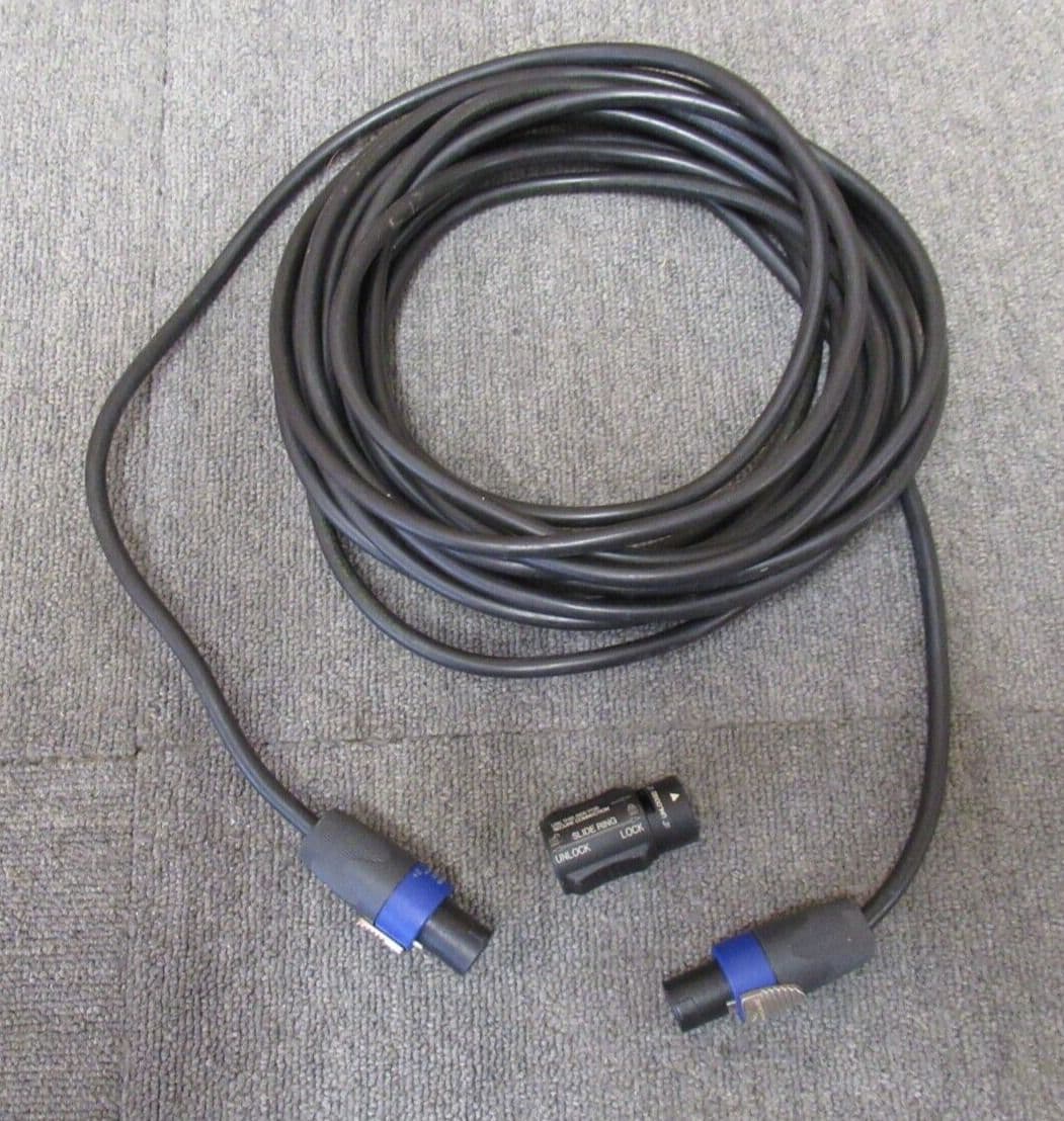 Pulse PLS00155 Neutrik Speakon 2 Pole NL4FC Speaker Cable 1 5mm 10M Black