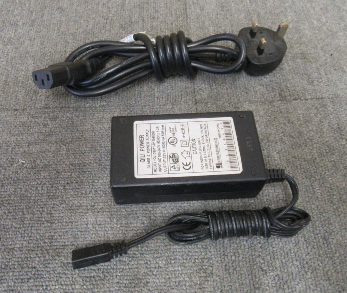 Qili Power QL-08011-B1205000F AC Power Adapter Charger 60W 12V 5000mA