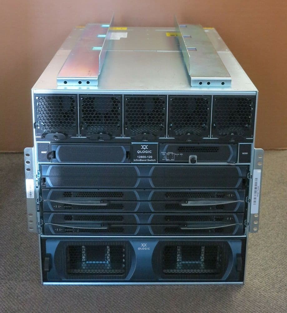 QLogic 12800-120 40Gbps 10U InfiniBand Switch 120 port with 2 x XD Leaf ...