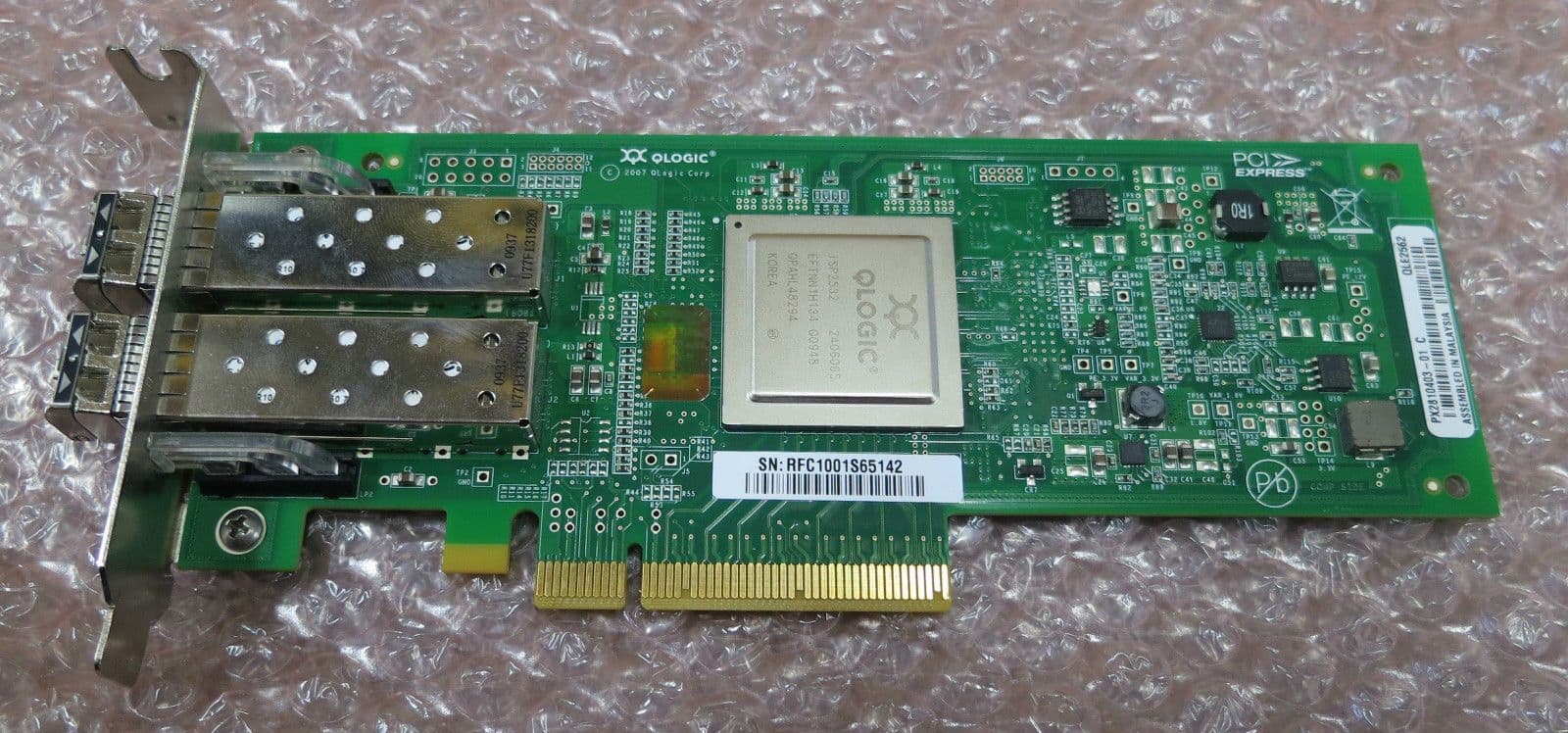 Qlogic QLE2562 Dual 8GB/s 8Gbps Fibre Channel Host Bus Adaptor PCI-e x8 ...