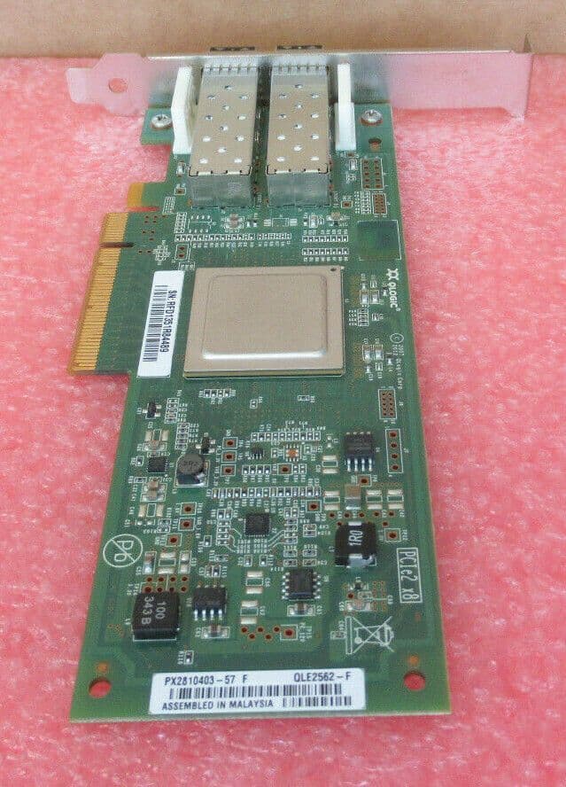 Qlogic QLE2562 Dual Port 8GB FC Fibre Channel PCI-E Full Height 2 x 8G SFP