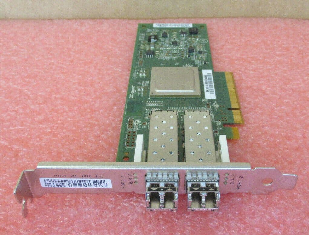 Qlogic QLE2562 Dual Port 8GB FC Fibre Channel PCI-E Full Height 2 x 8G SFP