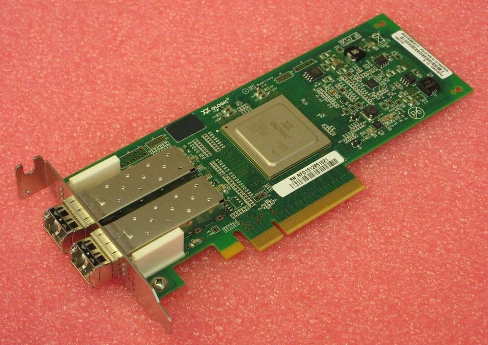 Qlogic QLE2562 Dual Port 8Gb FC Fibre Channel PCI-E Half Height ...