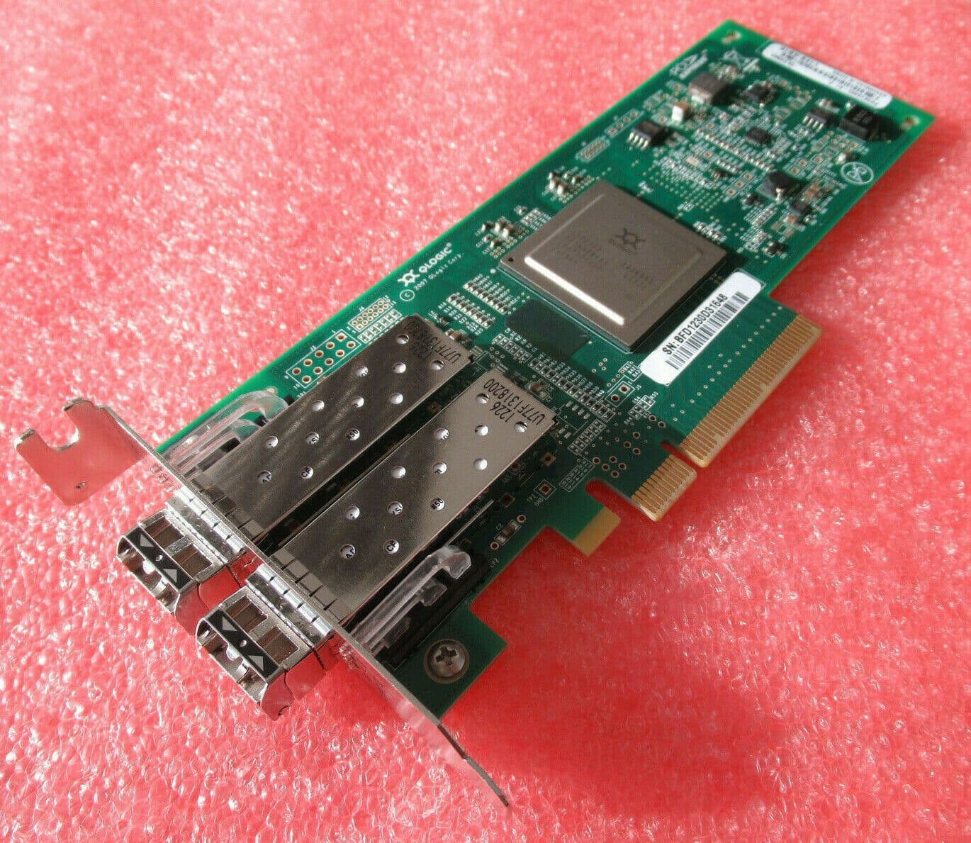 Qlogic QLE2562 Dual Port 8GB FC Fibre Channel PCI-E HBA Half Height 2x ...