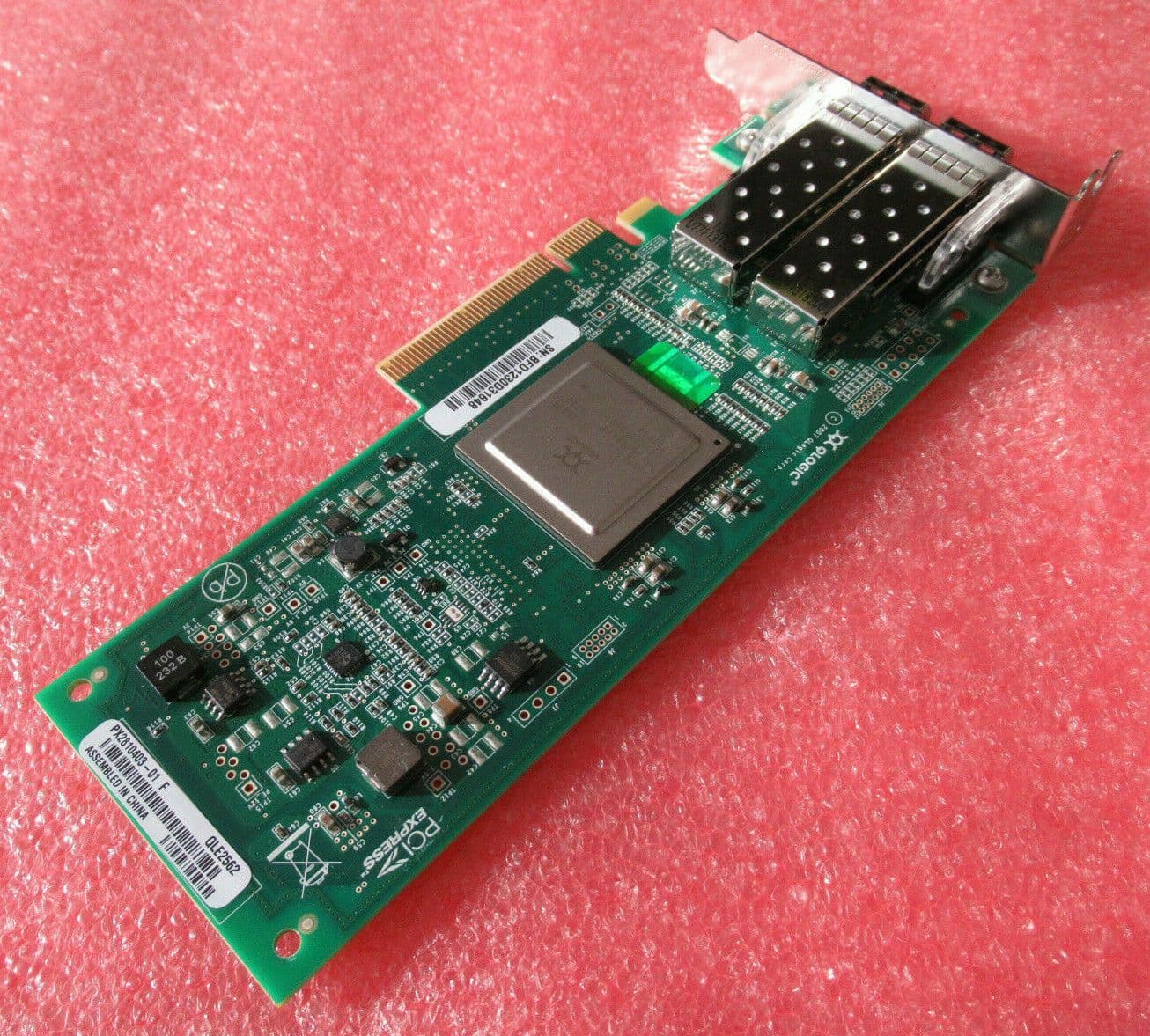 Qlogic QLE2562 Dual Port 8GB FC Fibre Channel PCI-E HBA Half Height 2x ...