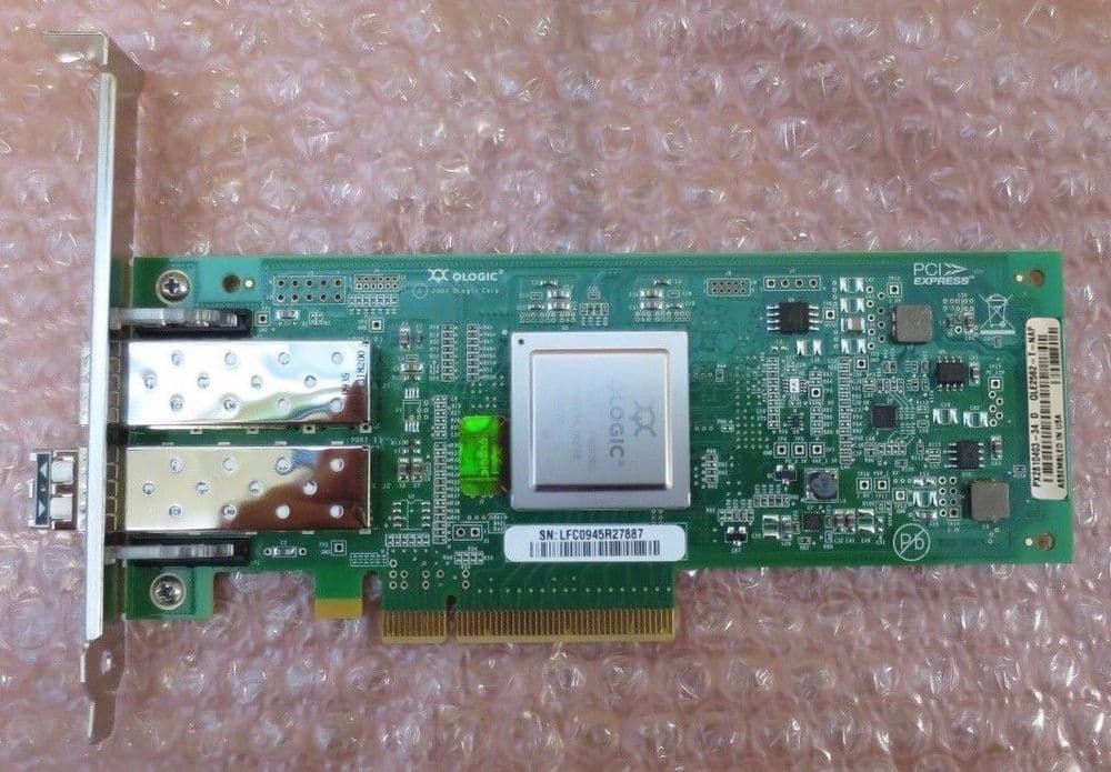 Qlogic QLE2562 Dual Port 8GB FC Fibre Channel PCI-E PX2810403-34 With ...