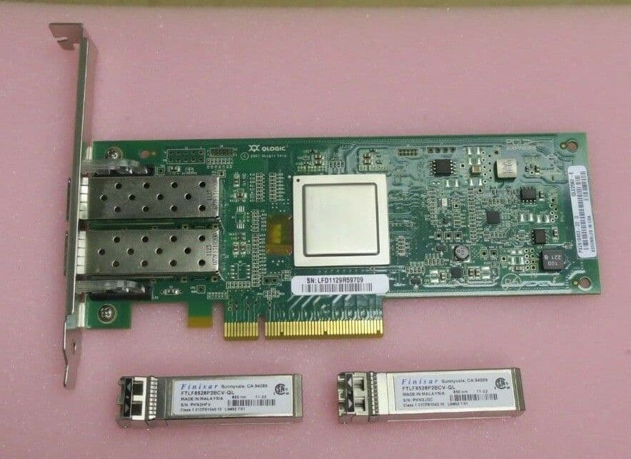 Qlogic QLE2562-E Dual Port 8Gb FC Fibre Channel PCI-E PX2810403-22 FH ...