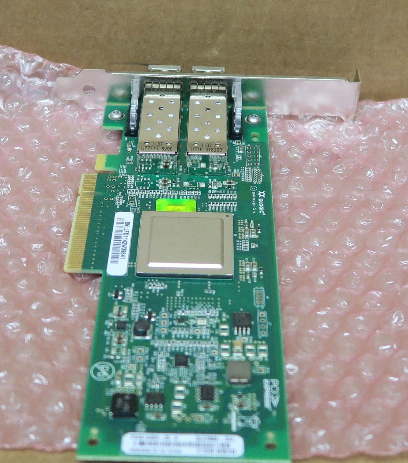 Qlogic QLE2562 PCIe 8GB Dual Fibre HBA Host Bus Adapter 2 x SFP Dell 6T94G