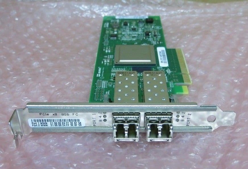 Qlogic QLE2562 PX2810403-01 PCIe 8Gb Dual Fibre HBA Host Bus Adapter 2 ...
