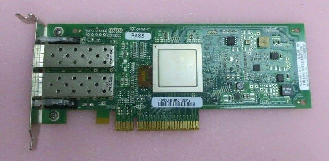 QLogic QLE2562-WB PCI-E x8 8Gb Dual Port Fibre HBA Host Bus Adapter ...
