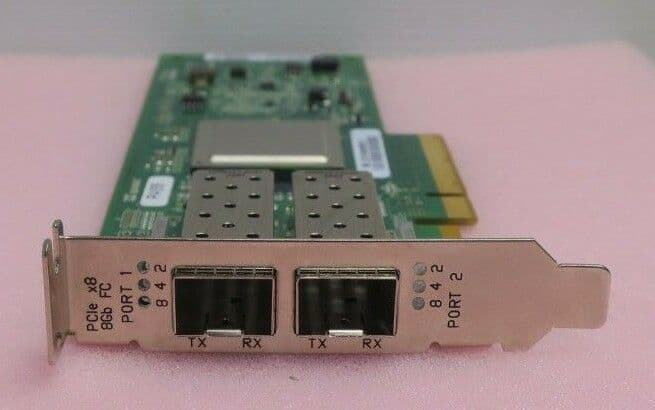 QLogic QLE2562-WB PCI-E x8 8Gb Dual Port Fibre HBA Host Bus Adapter ...