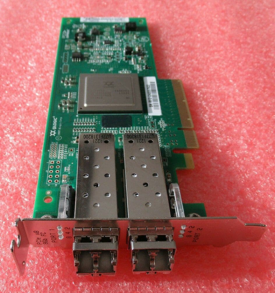 QLogic QLE2562-WB PCI-E x8 8Gb Dual Port Fibre Host Bus Adapter Card HH ...