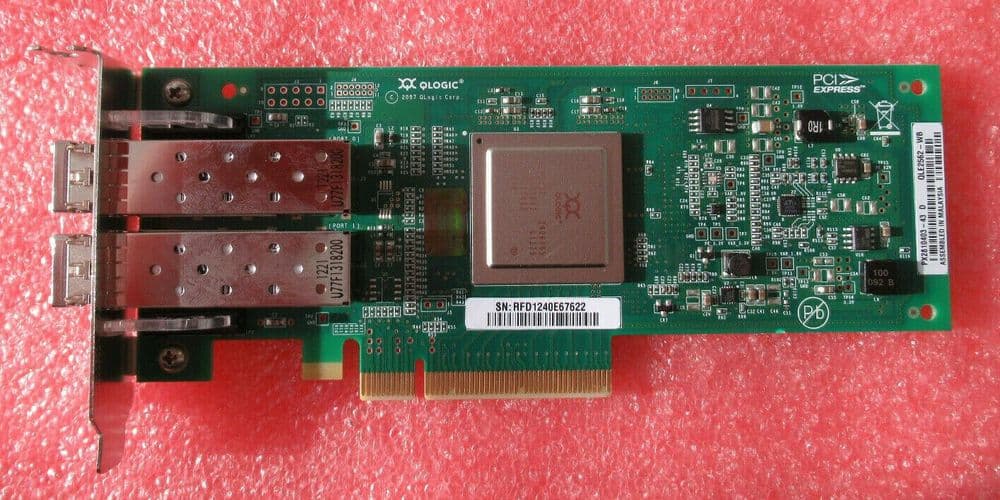 QLogic QLE2562-WB PCI-E x8 8Gb Dual Port Fibre Host Bus Adapter Card HH ...