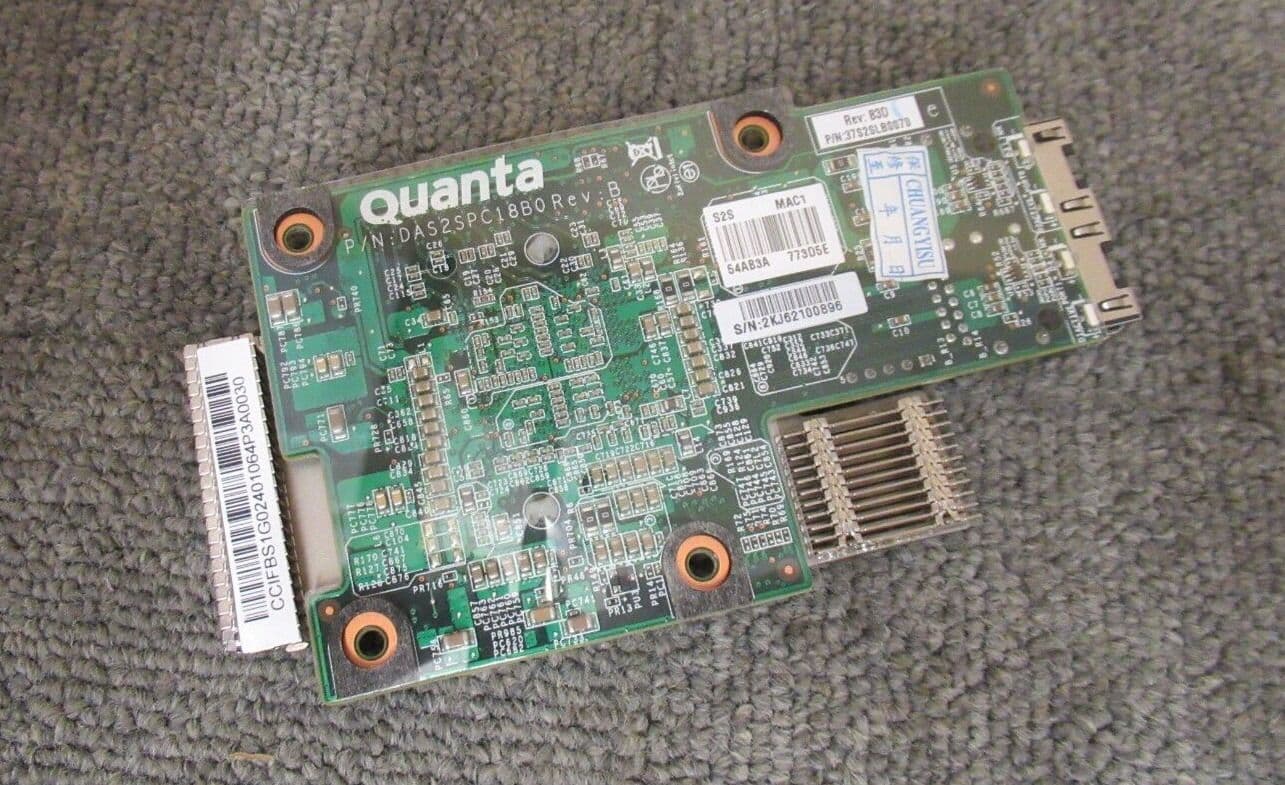 Quanta 37S2SLB0070 DAS2SPC18B0 Dual Port SAS Raid Controller Mezzanine Card