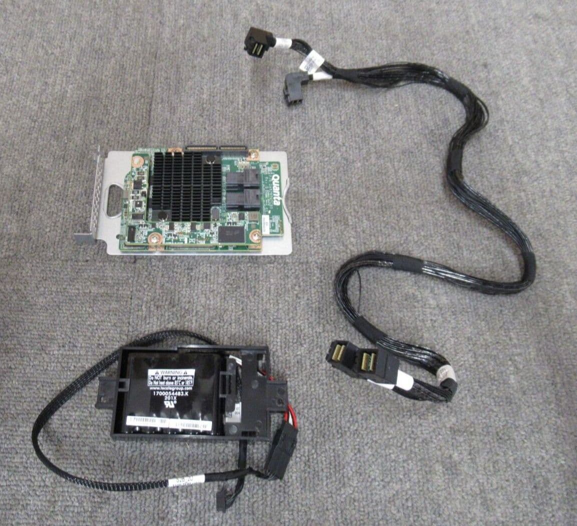 Quanta QS 3108 Mezz RAID Card w/Bracket Battery L3-00091-01A & Cable ...
