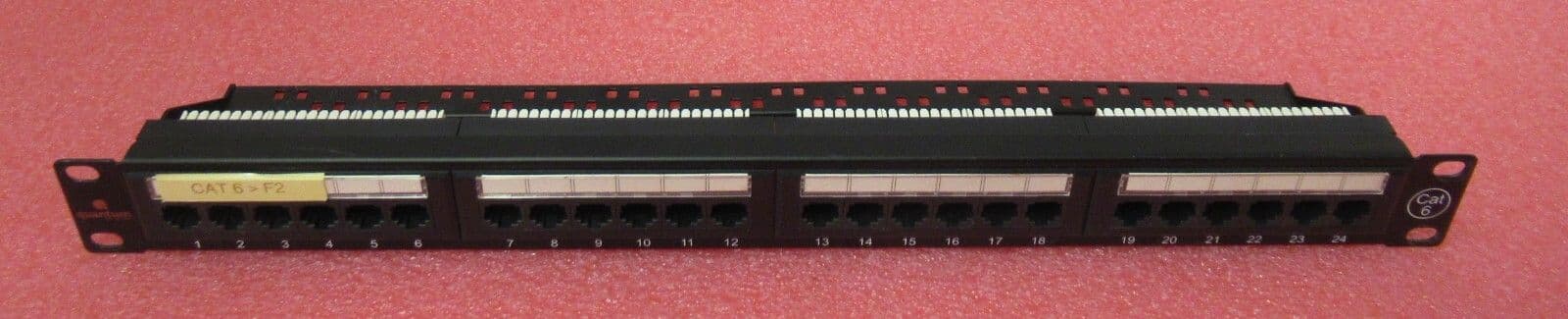 Quantum 24 Port Cat6 RJ45 Patch Panel 1U 19" Punch Down Cable Management