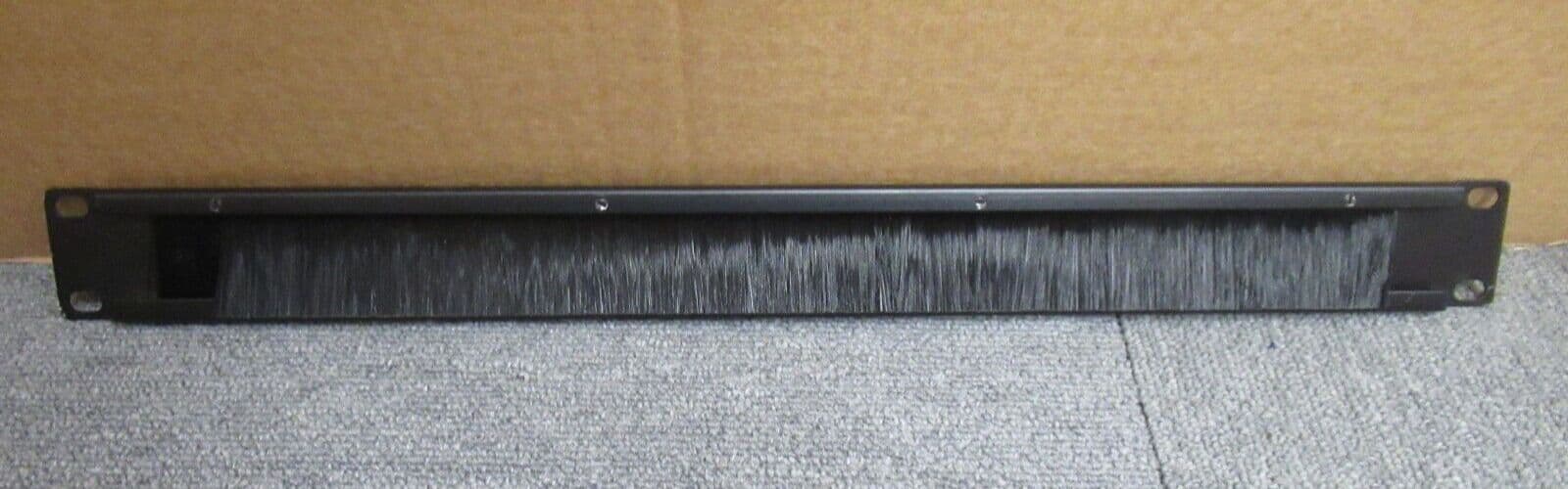 Rack Mount Cable Management Brush Strip Panel 1U 19" Black