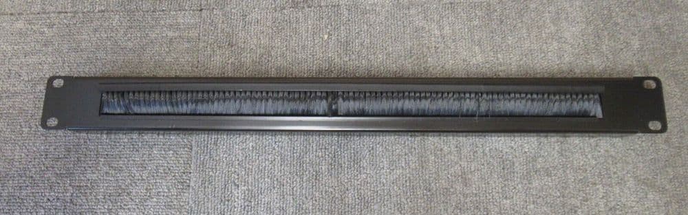 Rack Mount Cable Management Brush Strip Panel Black 1U 19"