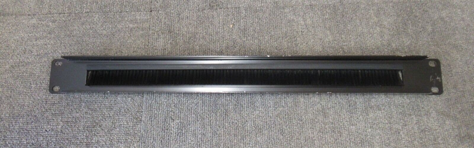 Rack Mount Cable Management Brush Strip Panel Black 1U 19"