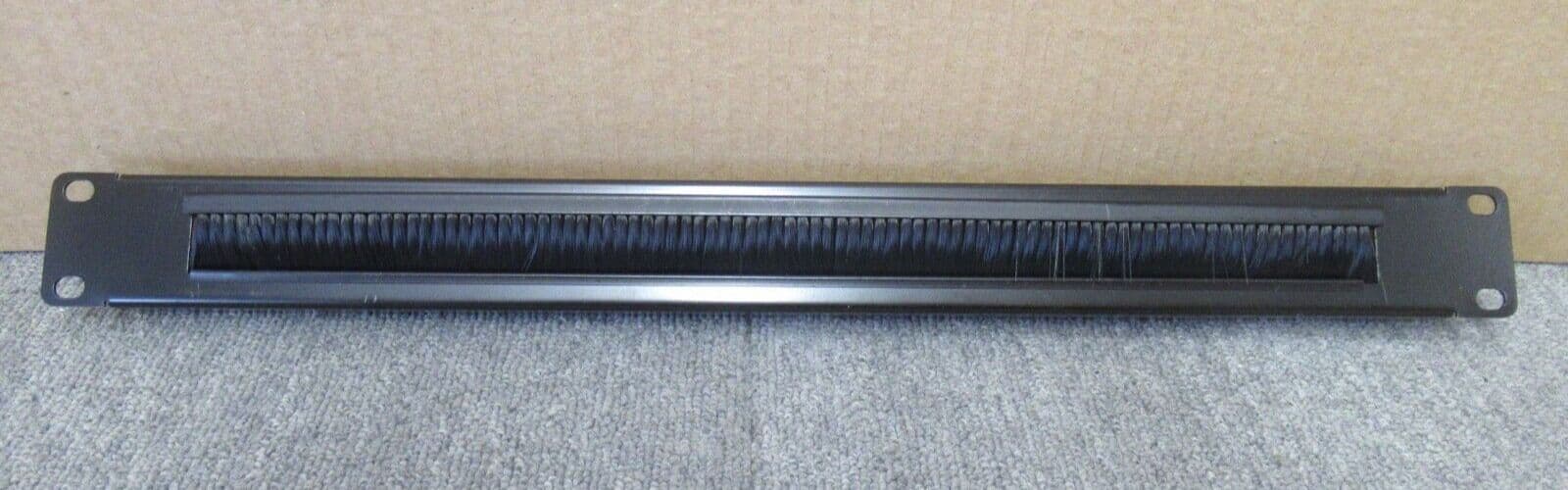 Rack Mount Cable Management Brush Strip Panel Black 1U 19"