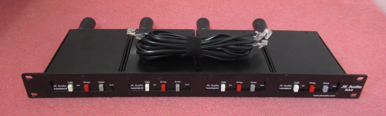 Rack Mountable 1U 19" 4 x JK Audio RA4 AutoHybrid Telephone Audio Interface