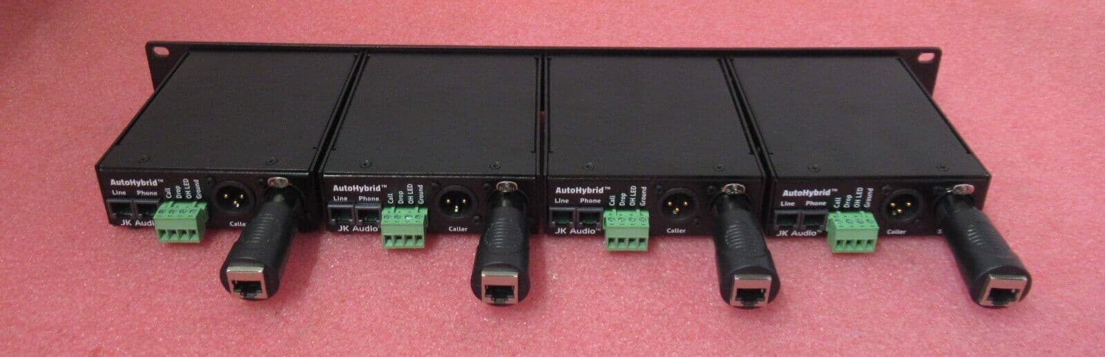 Rack Mountable 1U 19" 4 x JK Audio RA4 AutoHybrid Telephone Audio Interface