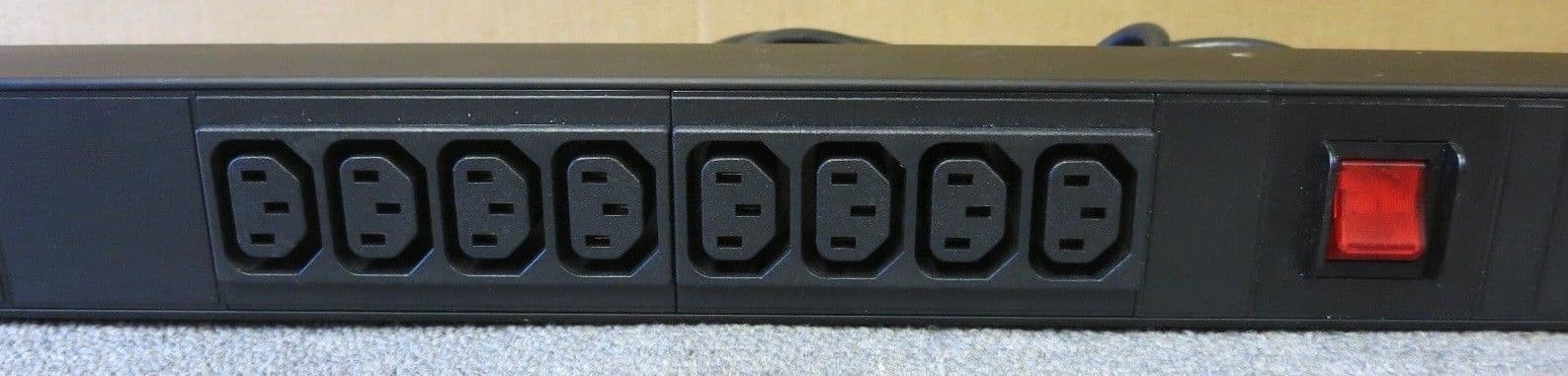 Rackmount Power Distribution Unit 1U 19" 8 x C13 Outlets With On/Off Switch