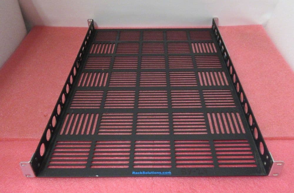 RackSolutions 1USHL-108 1U Fixed Shelf 24in Depth Adjustable Mounting ...